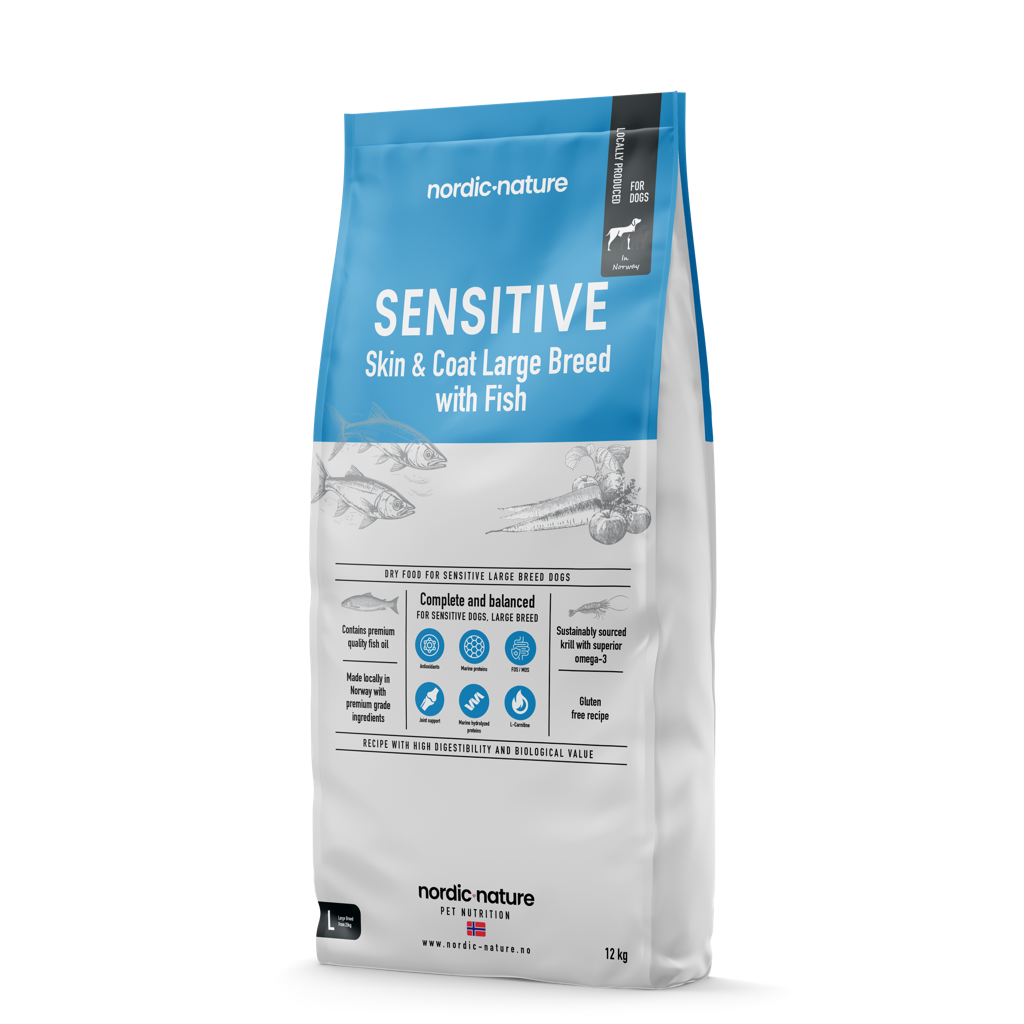Nordic Nature Sensitive Skin & Coat Fish Large Breed 12 kg | PetXL