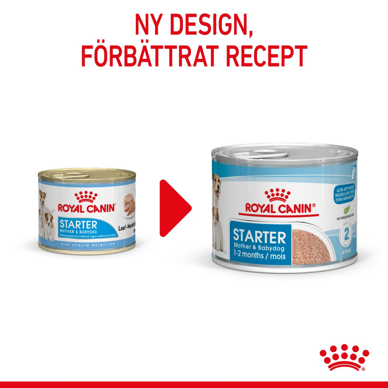 Royal Canin Wet Starter Mousse Våtfôr for hunder | PetXL