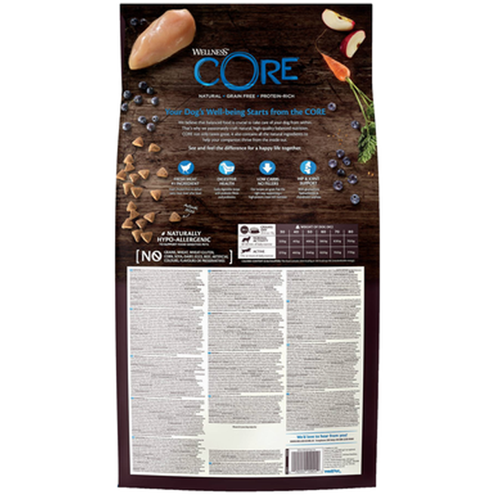 CORE Petfood Dog Adult Original Large Breed Kylling Tørr 10 kg | PetXL