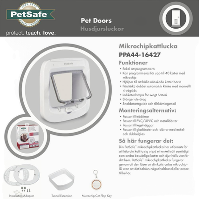Petsafe Katteluke med mikrochip - katteluke 22x23,9 cm | PetXL